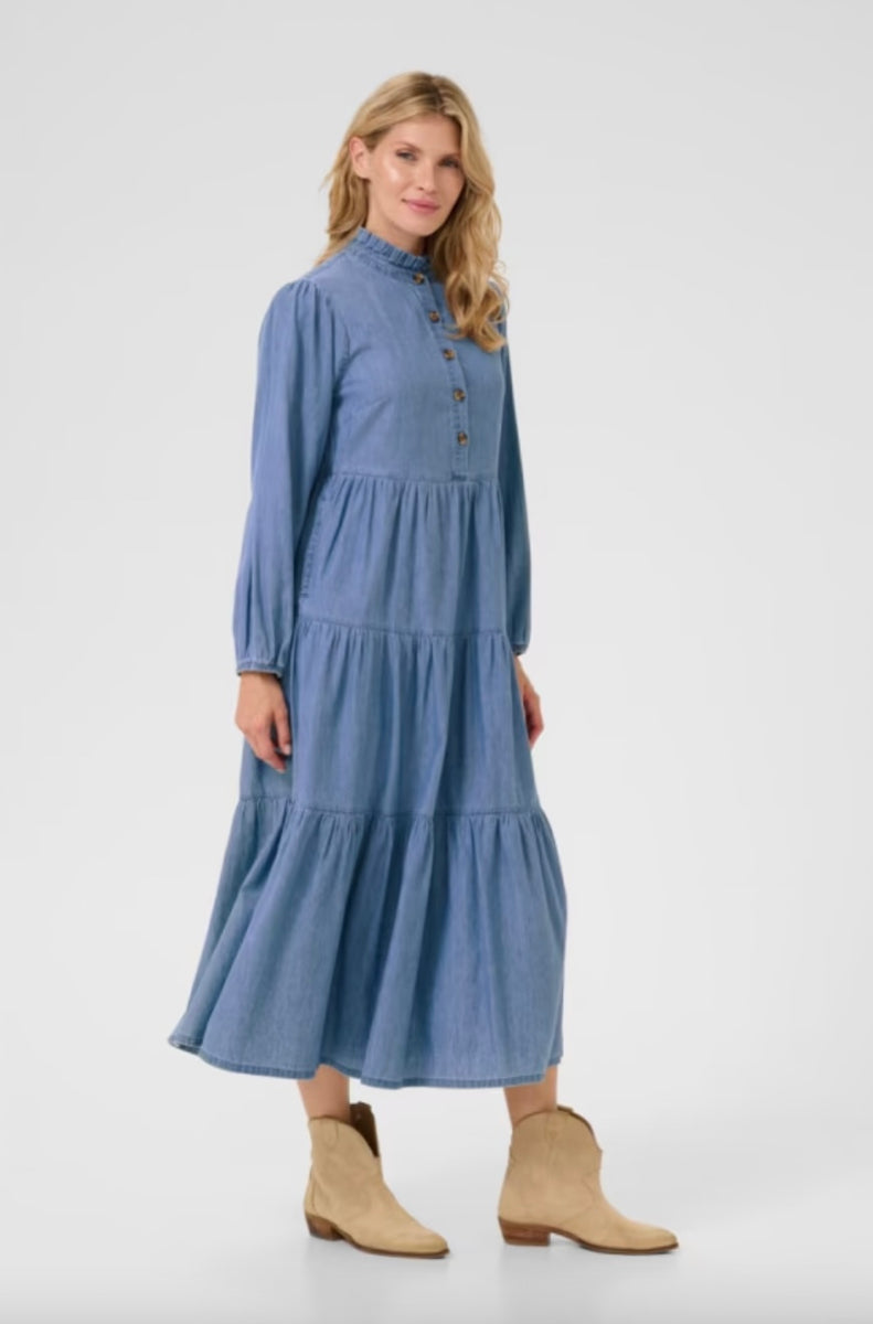 Cream Womens Britt dress - Denim – Gun Hill Clothing Company