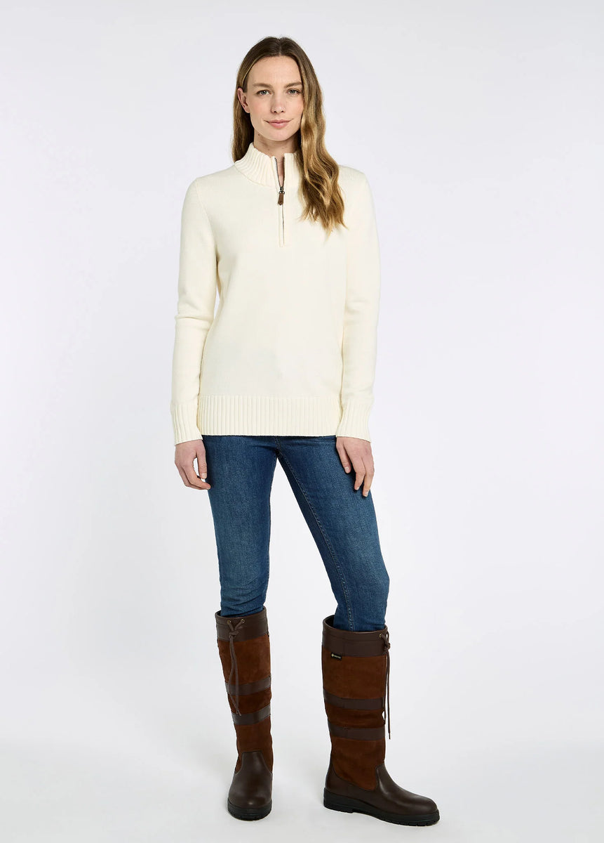 Dubarry Womens Markham Knit Jumper - Chalk or dusty green – Gun Hill ...